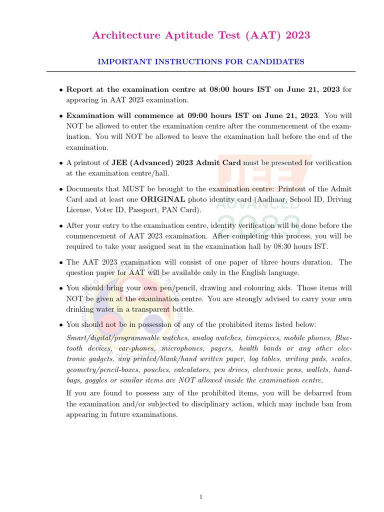 2023 AAT Instructions | PDF