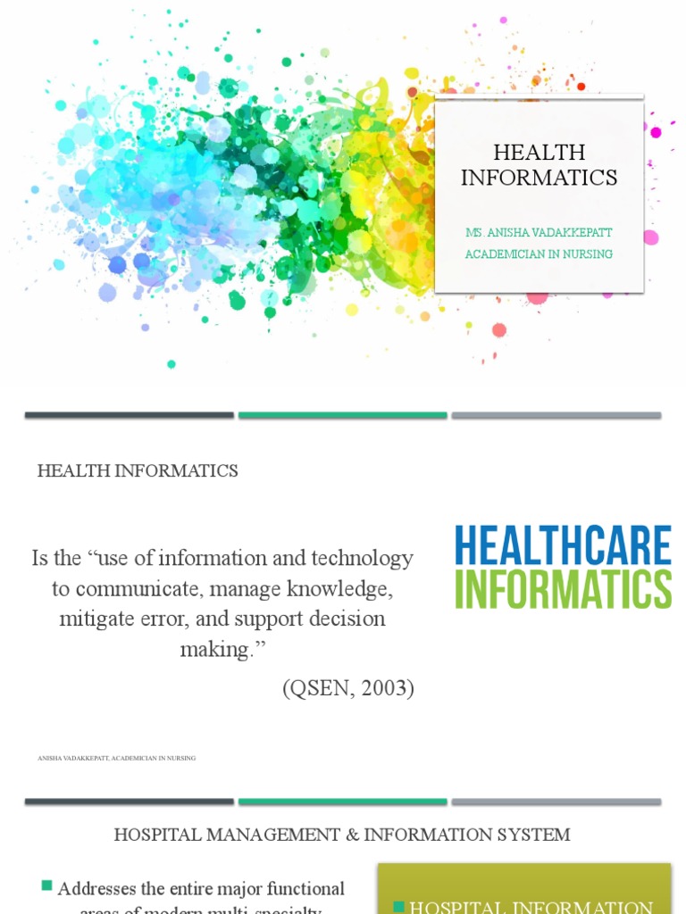Health Informatics | PDF | Health Informatics | Electronic Health Record
