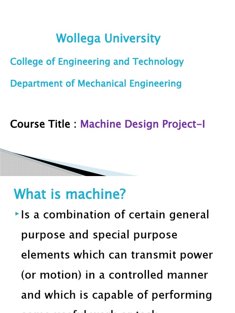 Machine Design Project PPT - New | PDF | Engineering | Mechanical Engineering