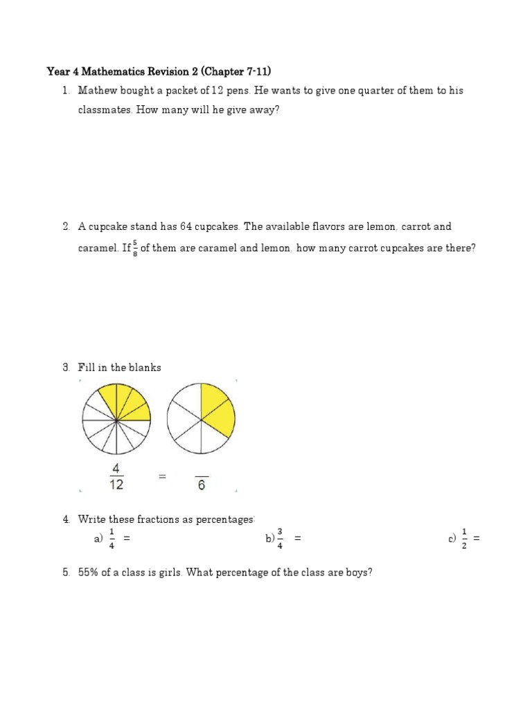 ICGSE Year 4 Mathematics Revision 2 Chap7-11 | PDF | Transport | Vehicles