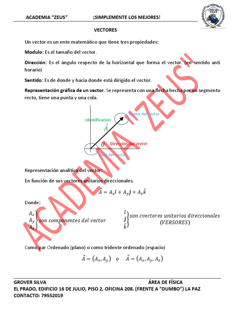 Vectores Ing | PDF | Vector Euclidiano | Triángulo
