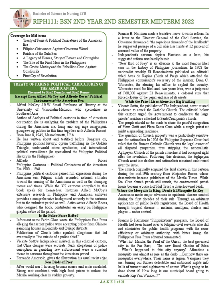 Riph111 Midterm | PDF | Philippines | Ratification