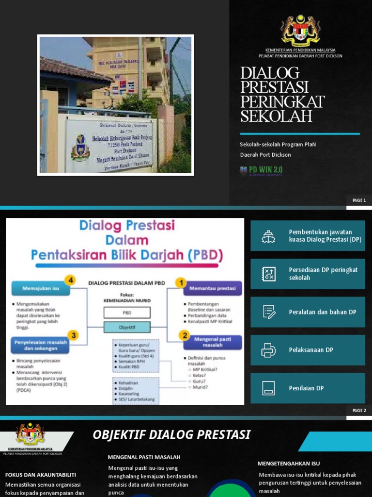 Dialog Prestasi Peringkat Sekolah | PDF