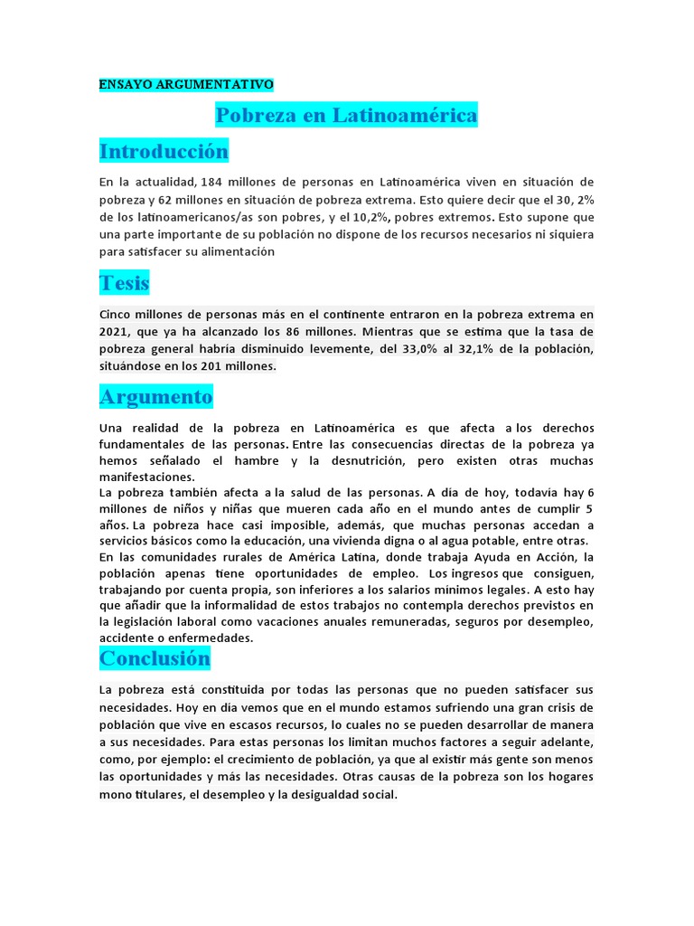 Ensayo Argumentativo | PDF