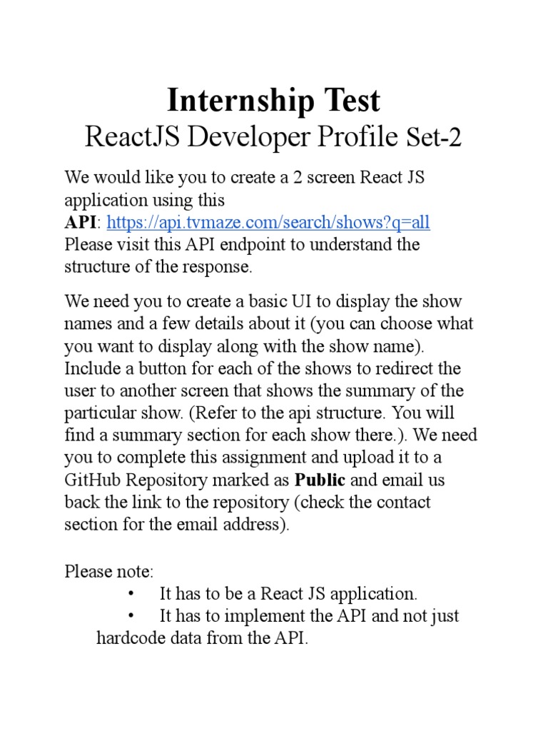 ReactJS Test Freshers | PDF ReactJS Test Freshers | PDF