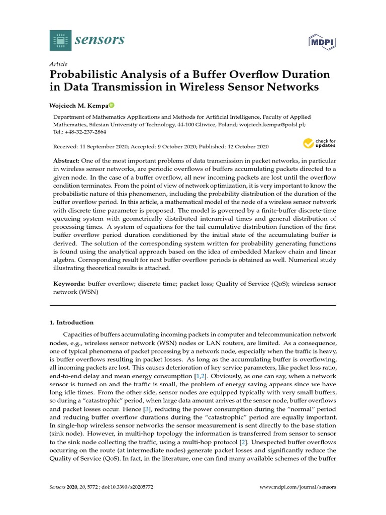 Probabilistic Analysis of A Buffer Overflow Duration in Data ... Probabilistic Analysis of A Buffer Overflow Duration in Data ...