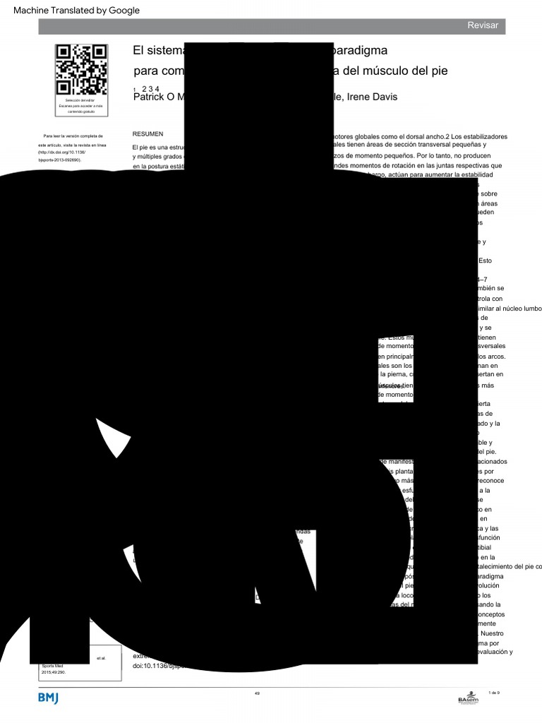 13° Articulo en English - The Foot Core System. Mckeon | PDF | Pie | La columna vertebral