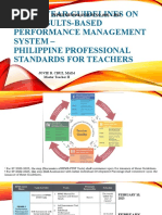 PMES 2025 Classroom Observation Indicators | PDF