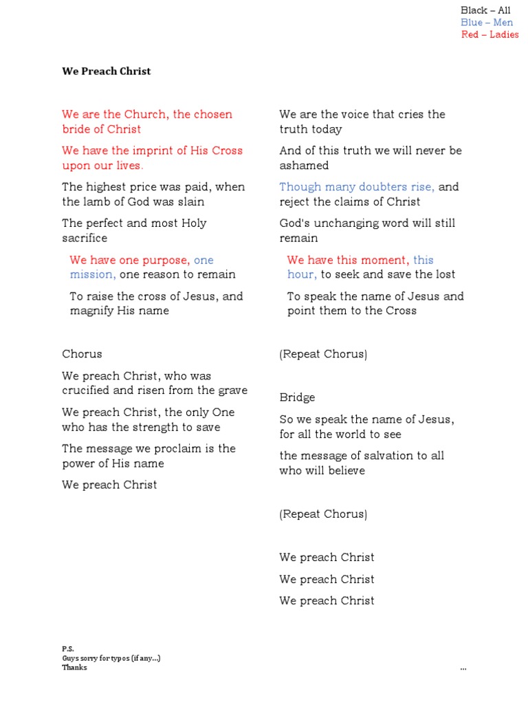 We Preach Christ | PDF