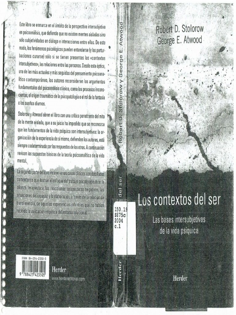 Los Contextos Del Ser (Robert D. Stolorow George E. Atwood) | PDF