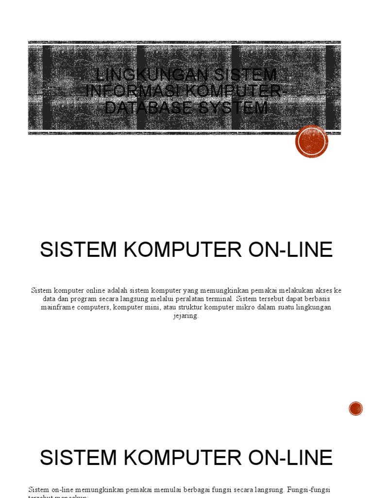 Materi Sistem Informasi Komputer Online System | PDF | Komputer