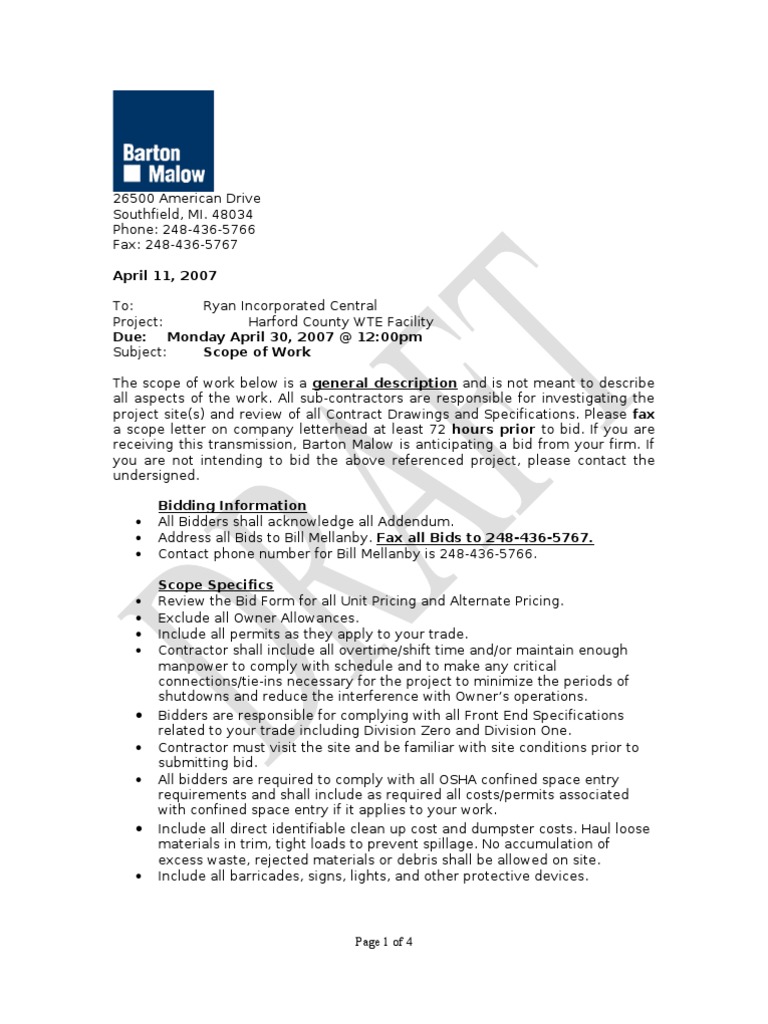 Earthwork Scope | PDF | General Contractor | Soil