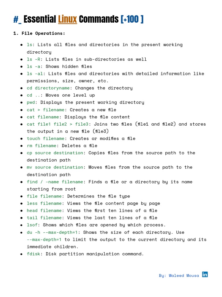 Essential Linux Commands (+100) - 1687474741669 | PDF | Zip (File ... Essential Linux Commands (+100) - 1687474741669 | PDF | Zip (File ...