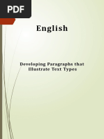Developing Paragraphs That Illustrate Each Type | PDF