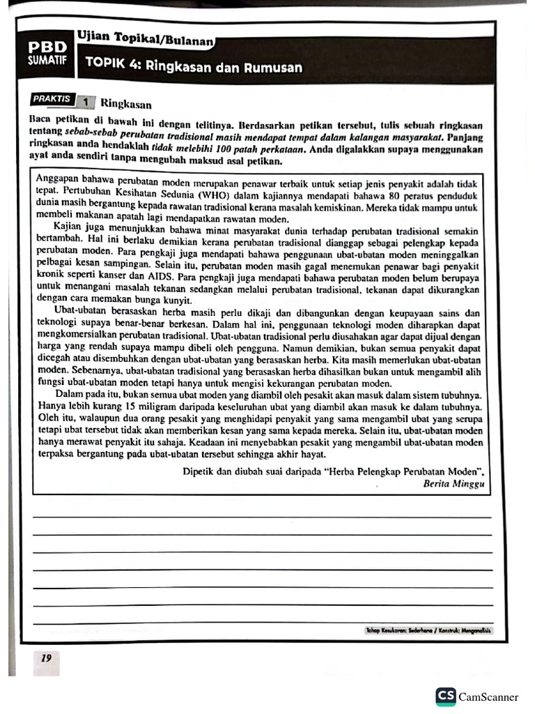 T2 Ringkasan Dan Rumusan | PDF