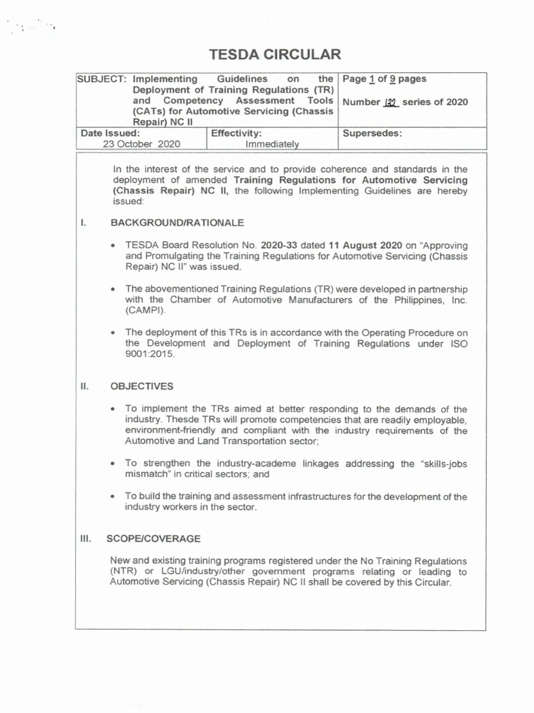 TESDA Circular No. 132-2020 | PDF TESDA Circular No. 132-2020 | PDF