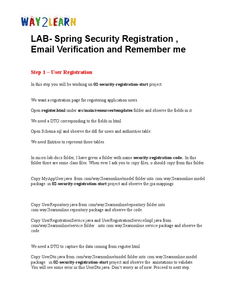 11 Spring Security Registration Rememberme Emailverification | PDF | Login | Http Cookie