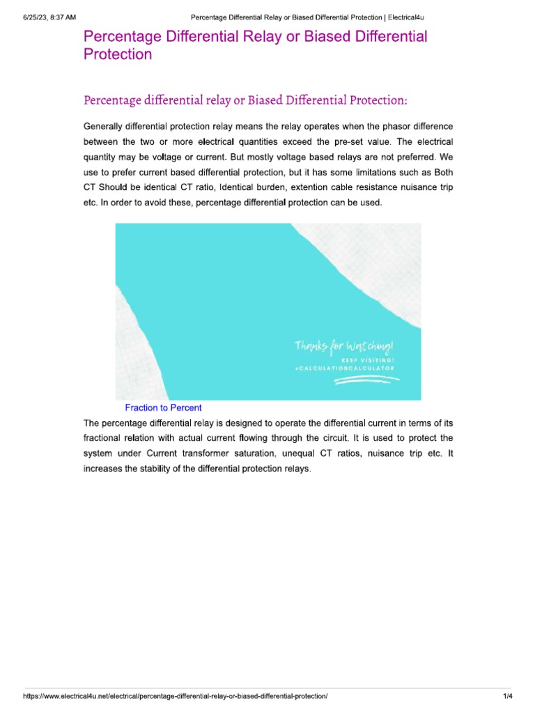 Differential-Biased Relay Notes | PDF