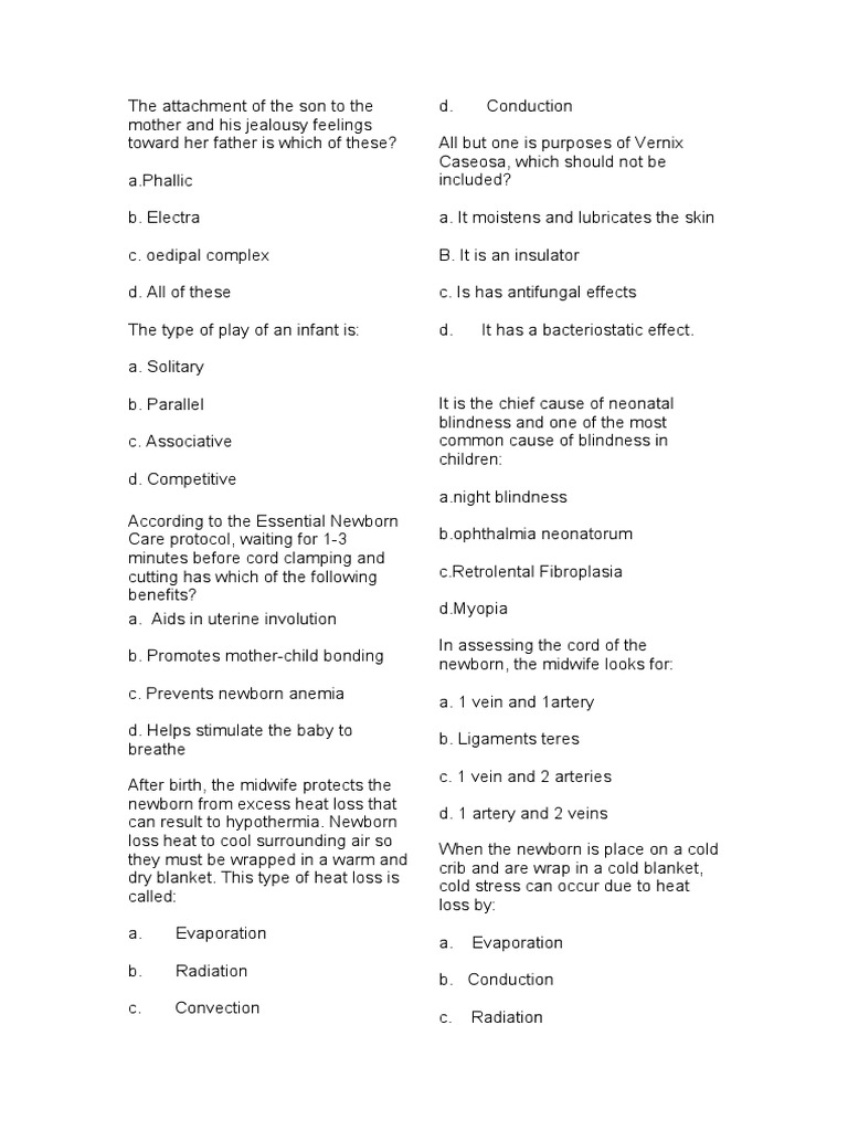 Sample Questions-Pedia | PDF | Lactation | Breast Milk