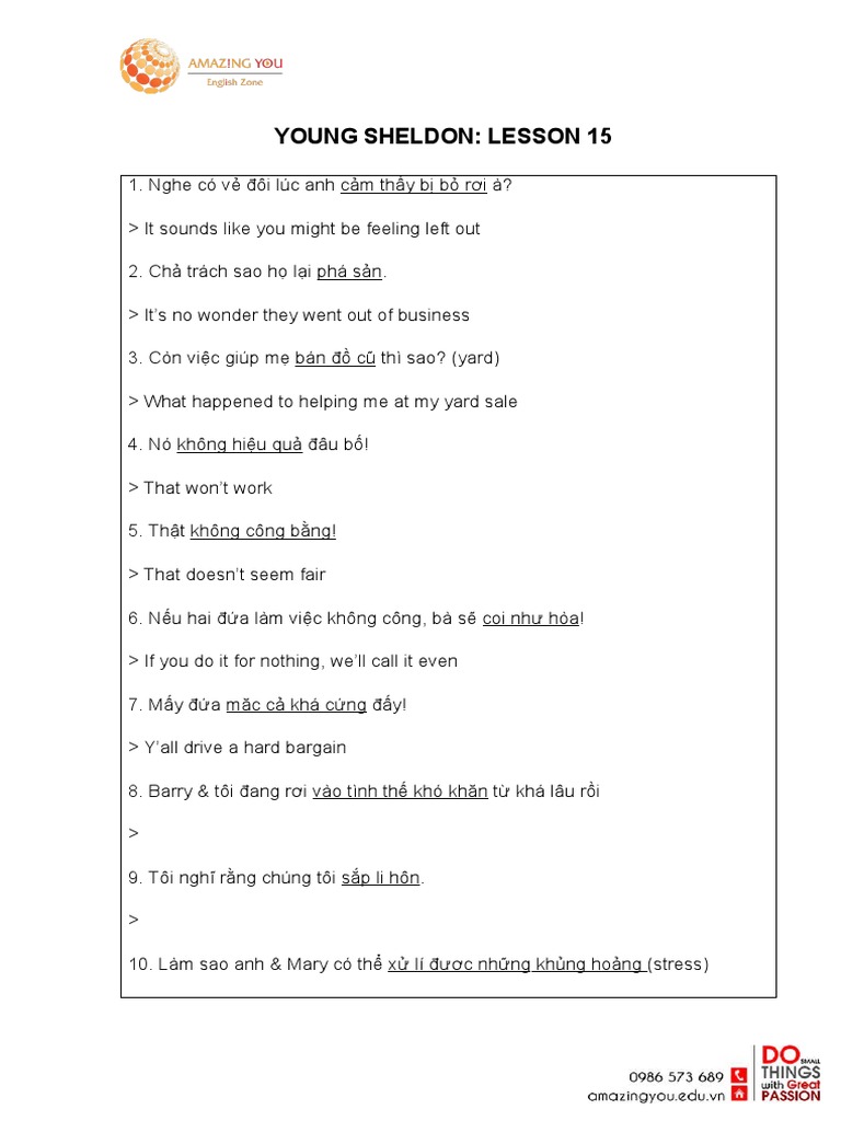 Lesson 15 - Young Sheldon | PDF