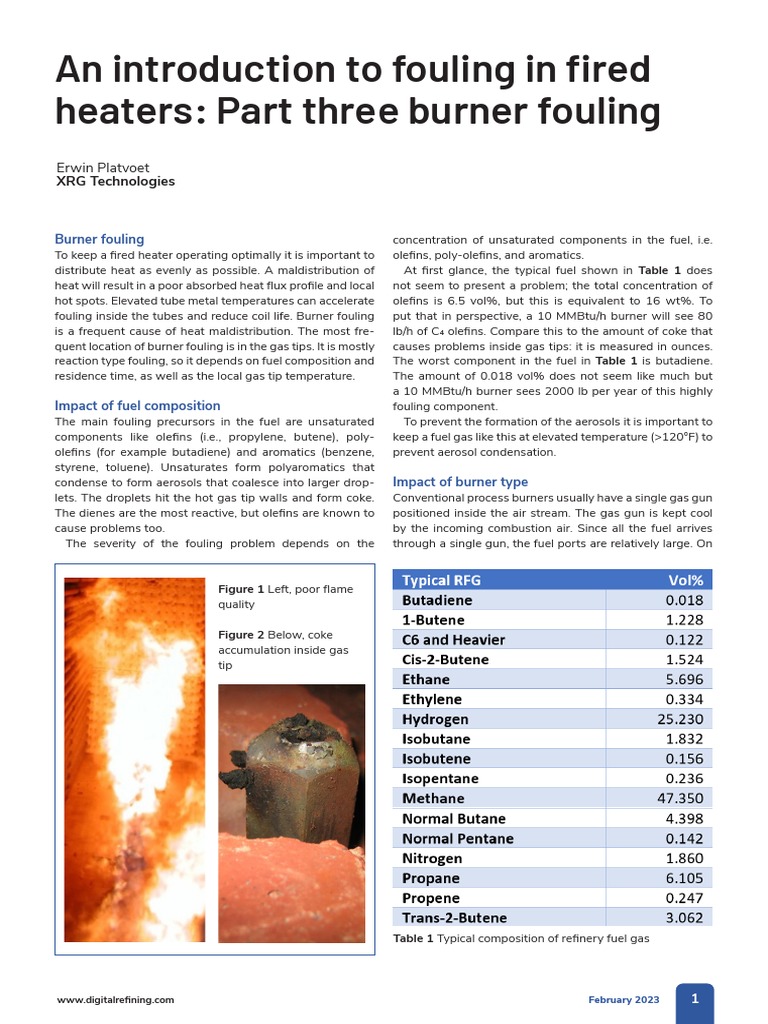 An Introduction To Fouling in Fired Heaters | PDF | Frost | Ice
