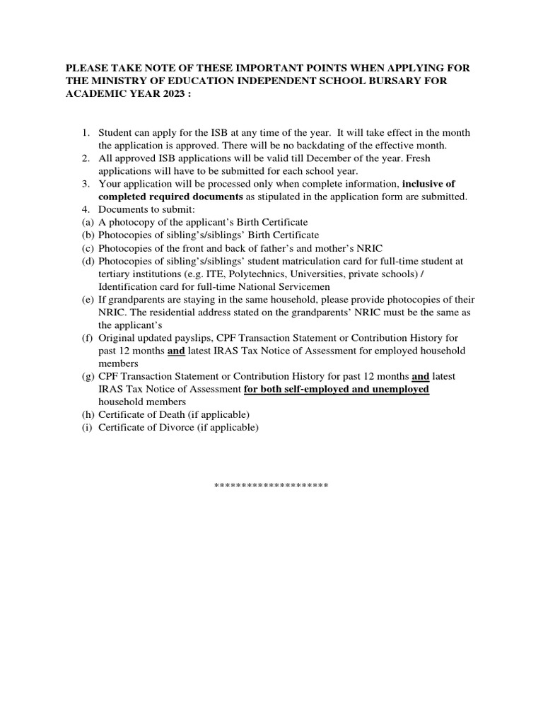 MOE ISB Application Form Revised On 14 October 2022 | PDF | Self ... MOE ISB Application Form Revised On 14 October 2022 | PDF | Self ...