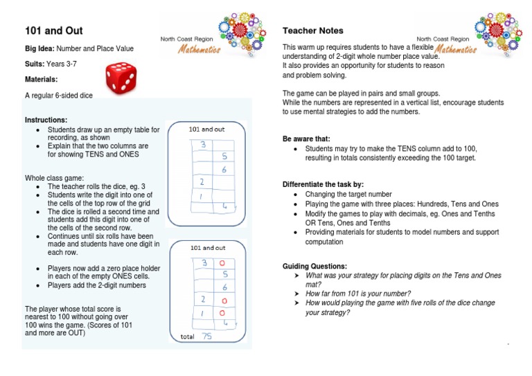 101 and Out | PDF | Dice | Mathematics