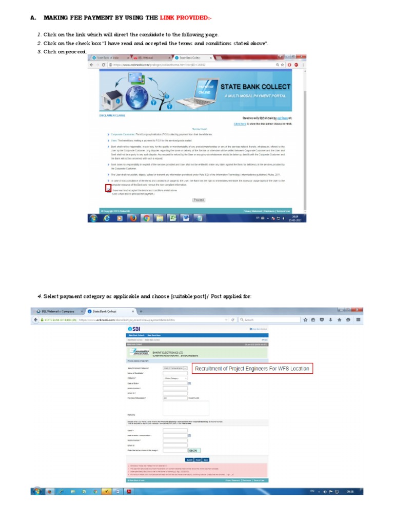 Instructions For Making Payment Through Sbi Collect-12-04-23 | PDF