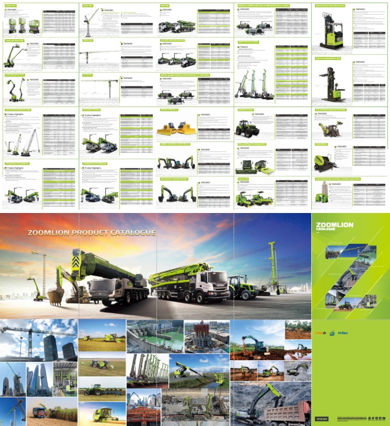 Zoomlion All Product Brochures New | PDF | Crane (Machine) | Manufactured Goods