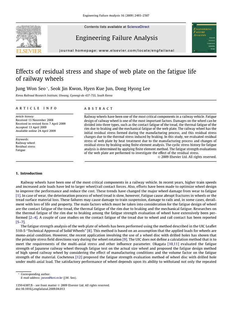 Effects of Residual Stress and Shape of Web Plate On The Fatigue Life ...