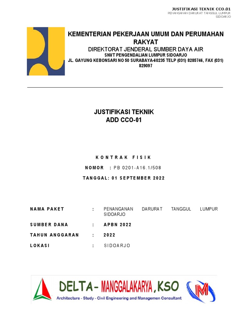 Justek Add 1 Penanganan Darurat Tanggul Lumpur Sidoarjo Fix | PDF | Teknologi & Rekayasa
