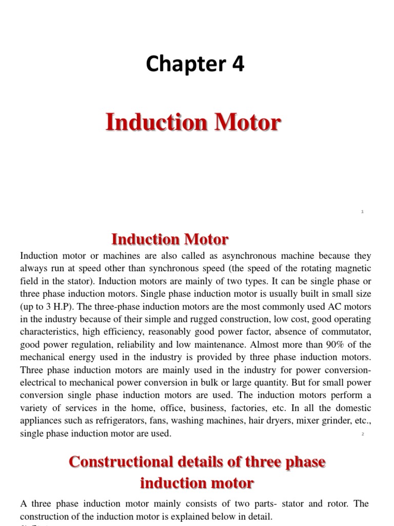 Induction Machine | PDF | Electric Motor | Electromagnetic Induction