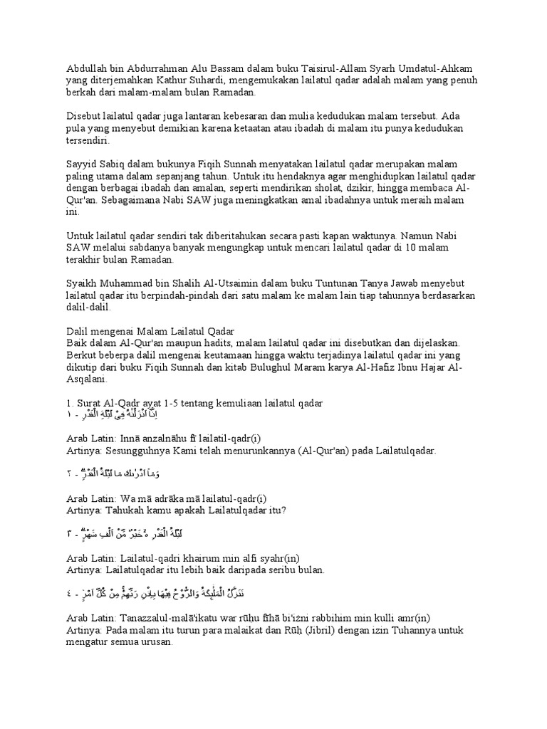 Abdullah Bin Abdurrahman Alu Bassam Dalam Buku Taisirul | PDF