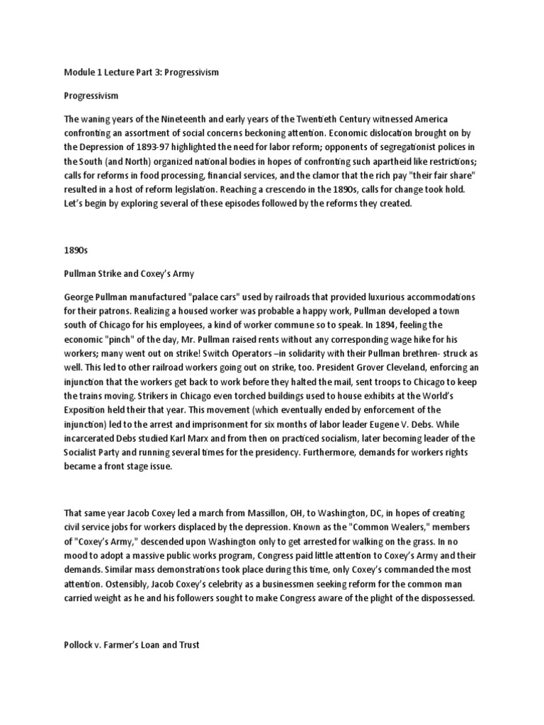 Module 1 Lecture Part 3 | PDF | Progressivism In The United States ... Module 1 Lecture Part 3 | PDF | Progressivism In The United States ...