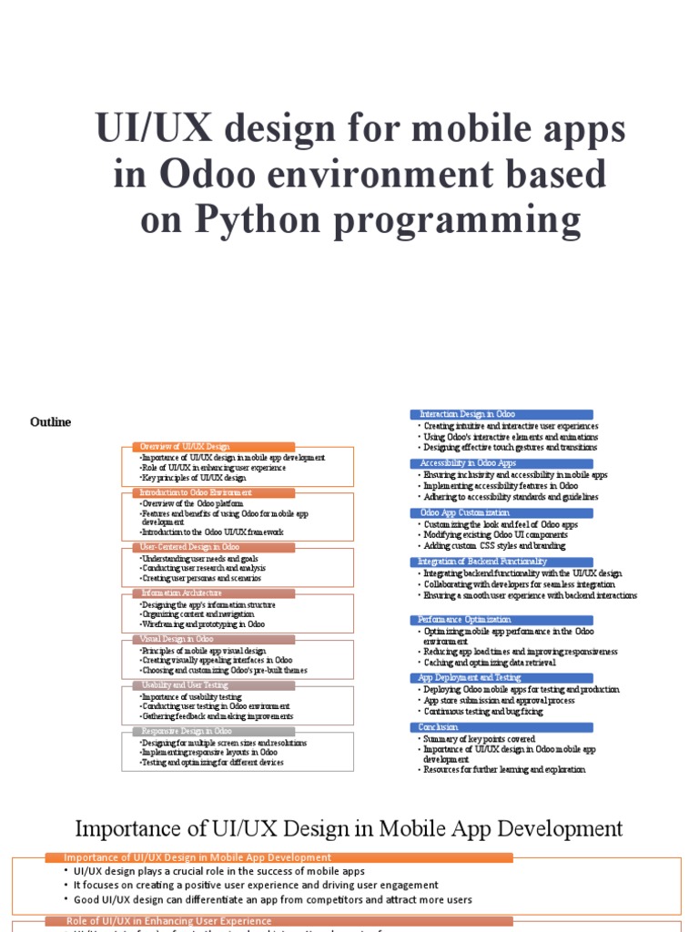UI - UX Design For MobileApps - OdooBased | PDF | Usability | Mobile App