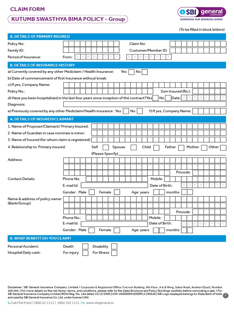 Kutumb Swasthya Bima Policy - Group | PDF | Insurance | Cheque