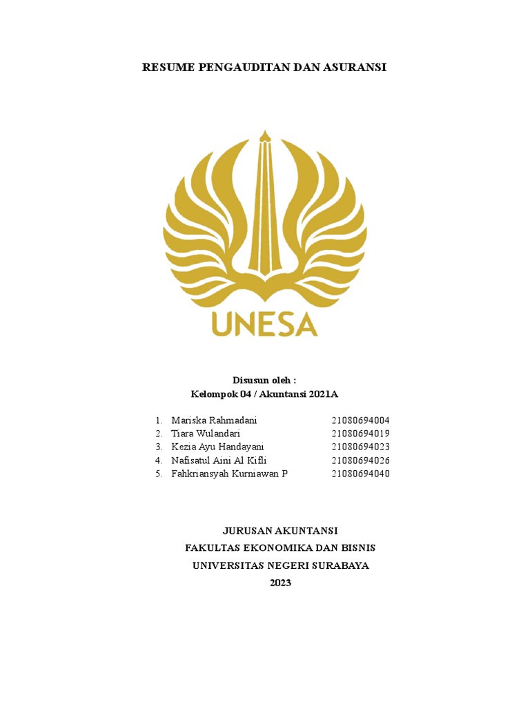 Kelompok 4 - Resume Audit Dan Asuransi | PDF | Bisnis