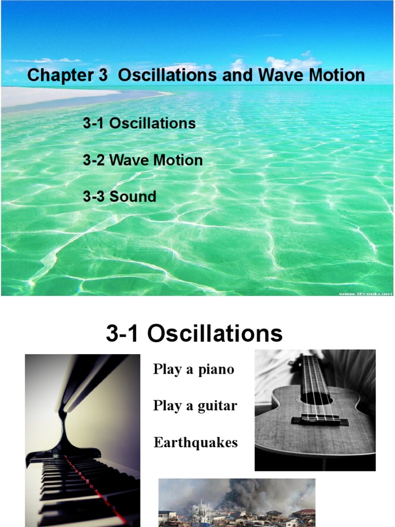 Oscillations and Wave Motion Explained | PDF | Oscillation | Applied ...