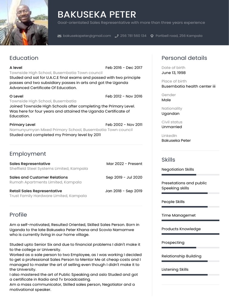 Bakuseka Carriculum Vitae Backup | PDF | Communication