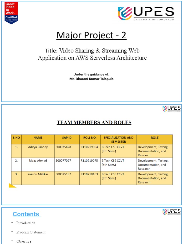 Major-2 Project Final Presentation | PDF | Cloud Computing | Amazon Web ...