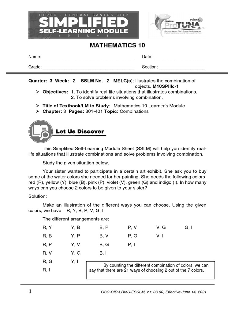 Math10 Q3 W2 Cabesas | PDF | Personal Identification Number