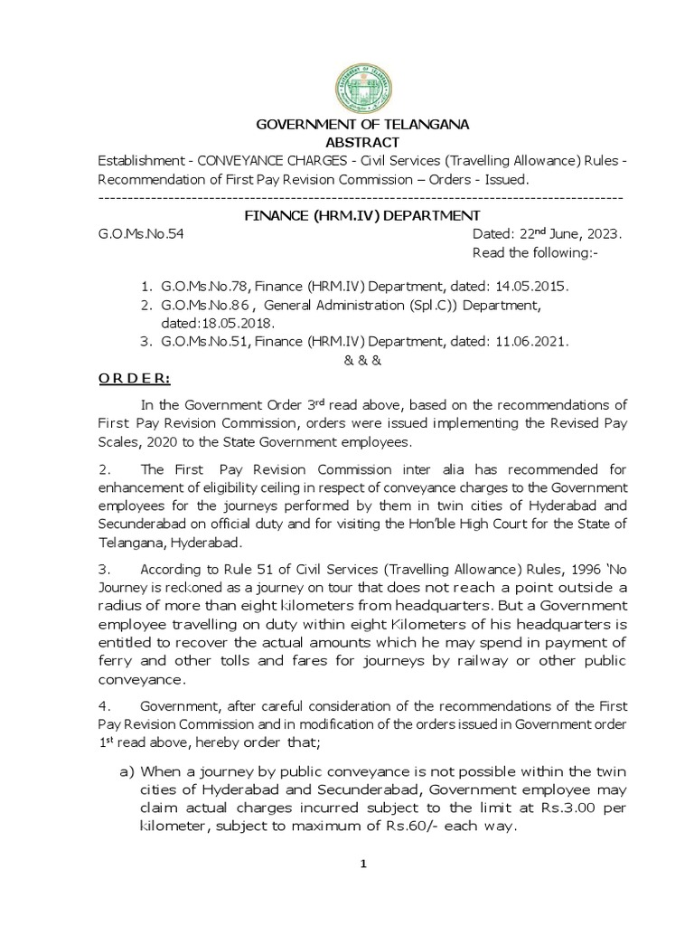 Telangana Conveyance Charges Update | PDF | Government | Justice