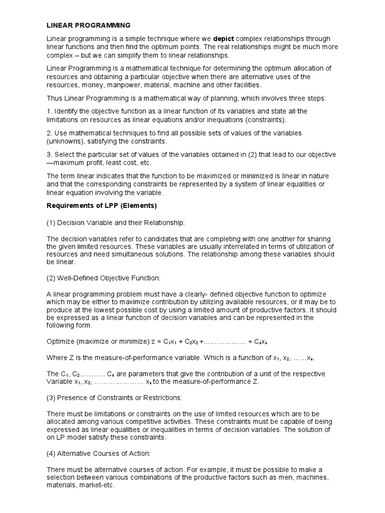 Theory Download Free Pdf Linear Programming Mathematical Optimization 7246