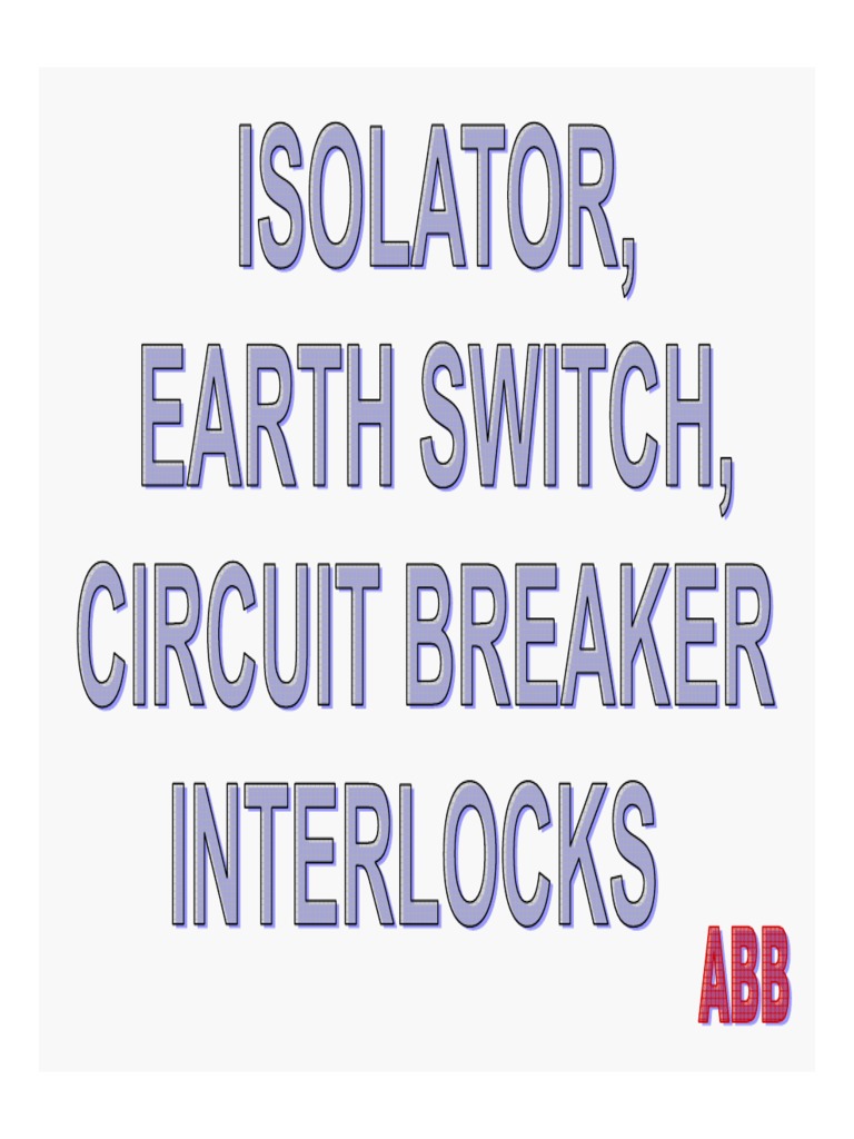 Iso - Es - CB Interlocks | PDF | Switch | Series And Parallel Circuits