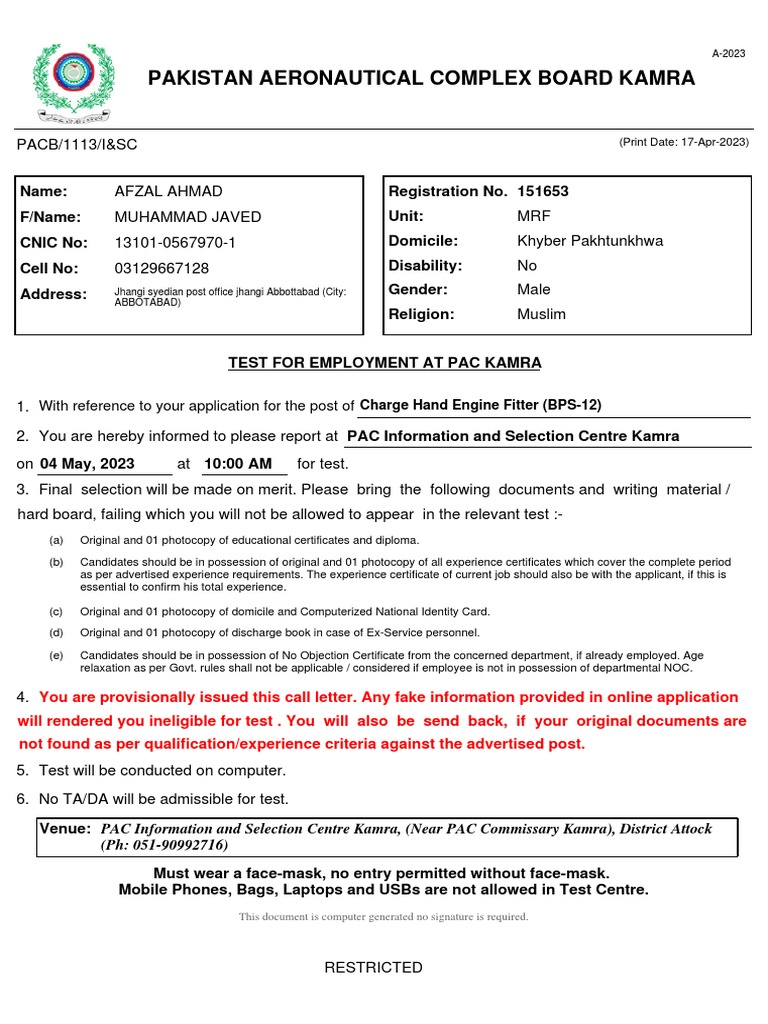 Candidate Profiles Pdf