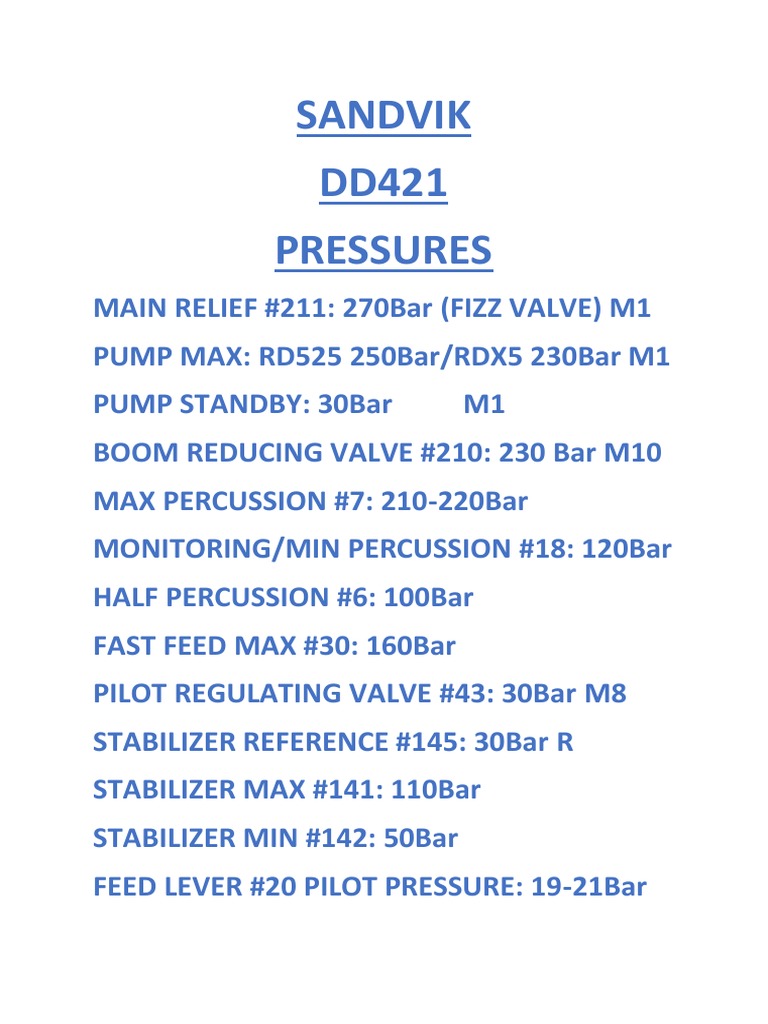 Taurens Tune Up Sheet | PDF | Valve | Machines
