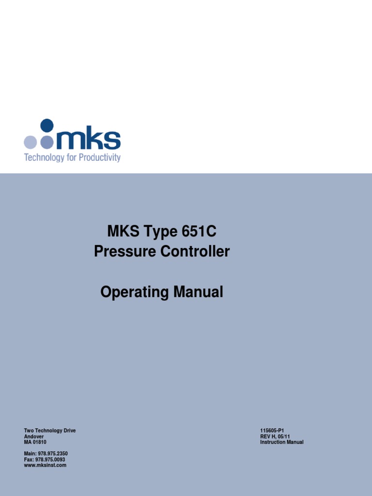 651C MSK Pressure Controller Manual | PDF | Analog To Digital Converter | Vacuum Tube