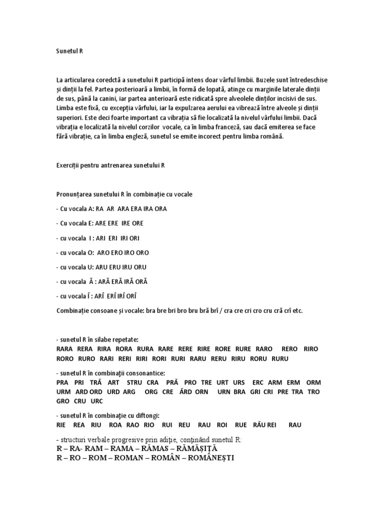 Sunetul R | PDF