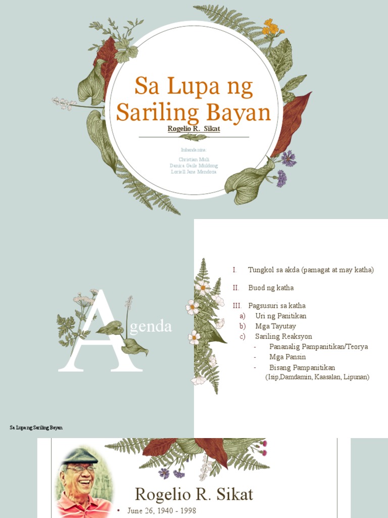 REPORT - Sa Lupa NG Sariling Bayan | PDF