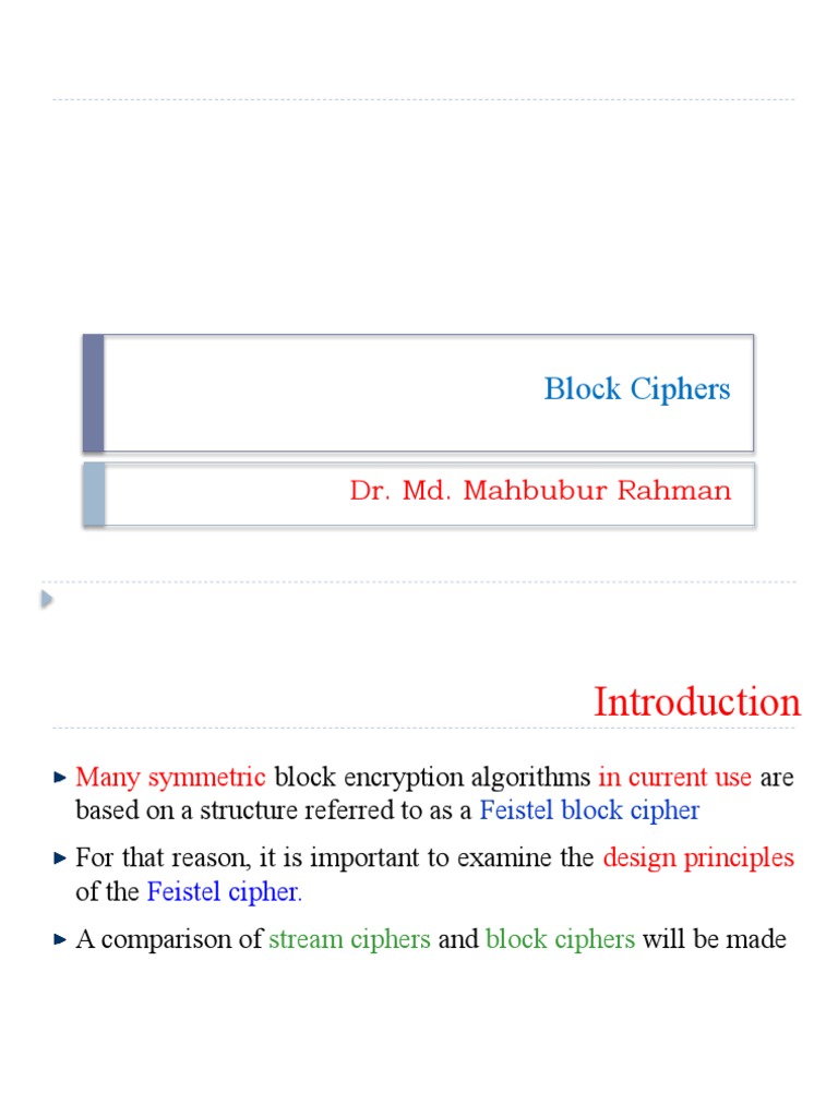 Block Ciphers | PDF | Cryptography | Cipher